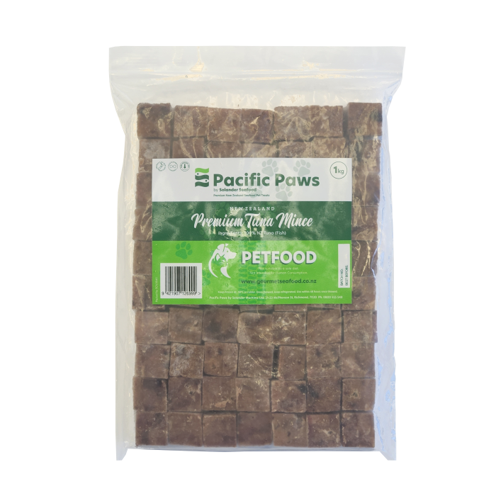 Pacific Paws Pet Premium Tuna Mince 1kg Pack/Frozen | Solander Gourmet ...